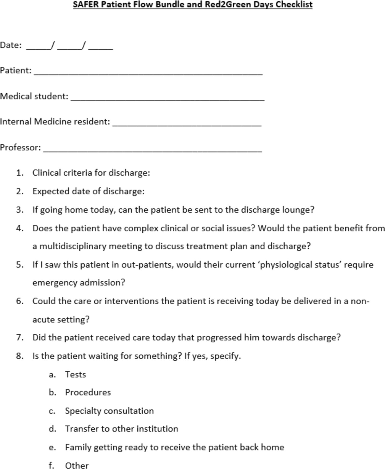 Reduction of hospital length of stay through the implementation of ...
